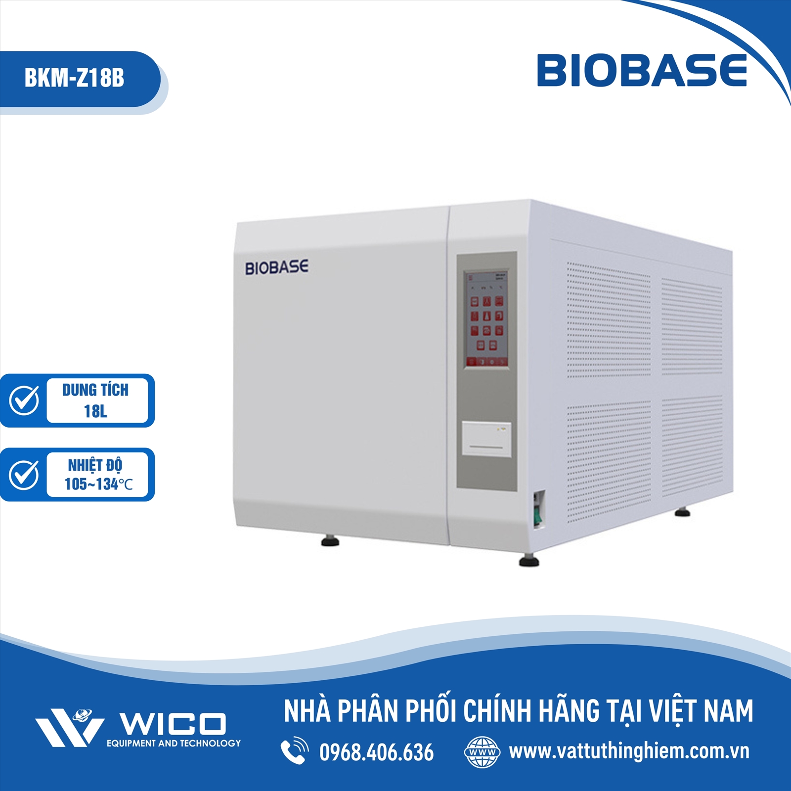 Nồi Hấp Tiệt Trùng Sấy Chân Không Biobase BKM-Z18B
