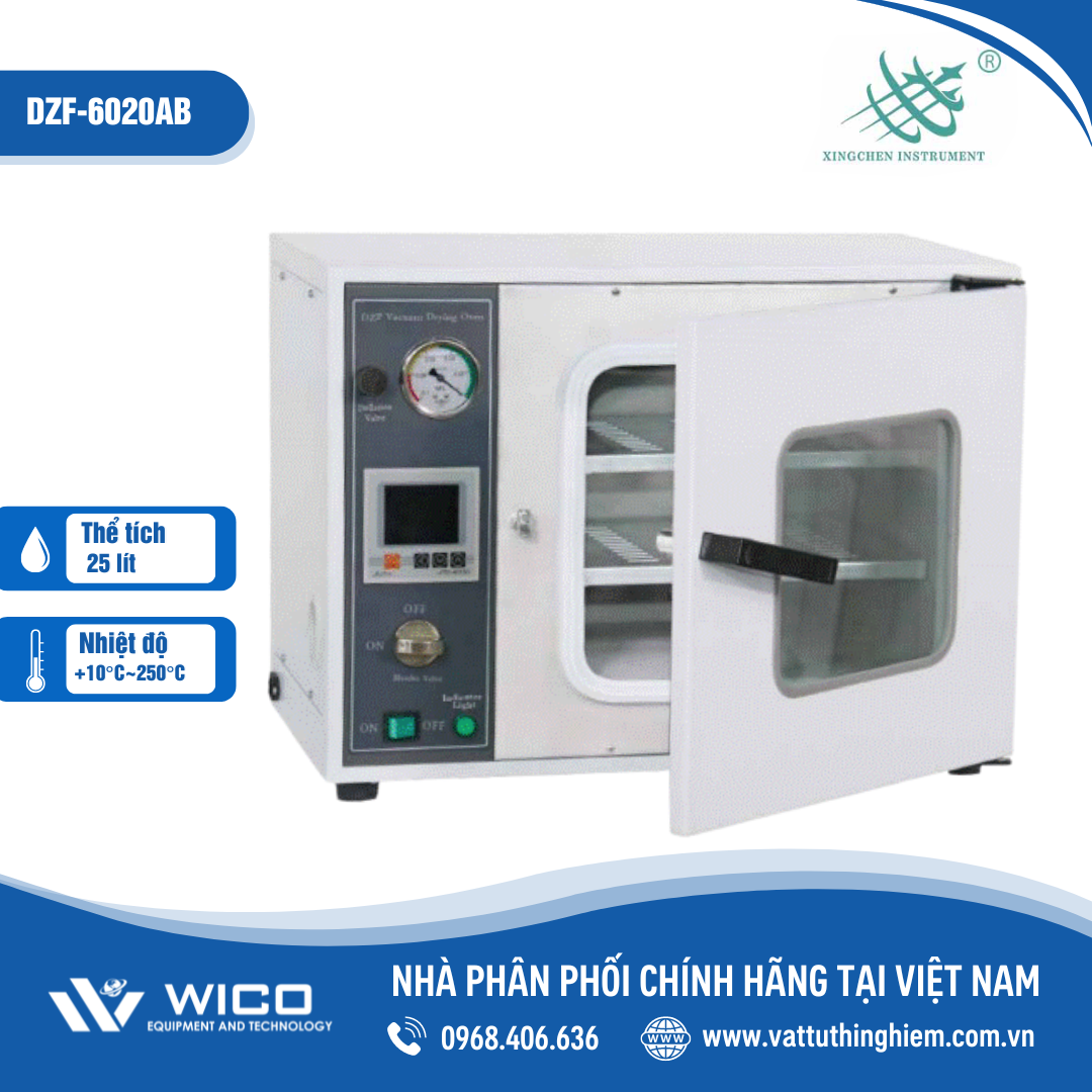 Tủ sấy chân không 25 lít Xingchen DZF-6020AB