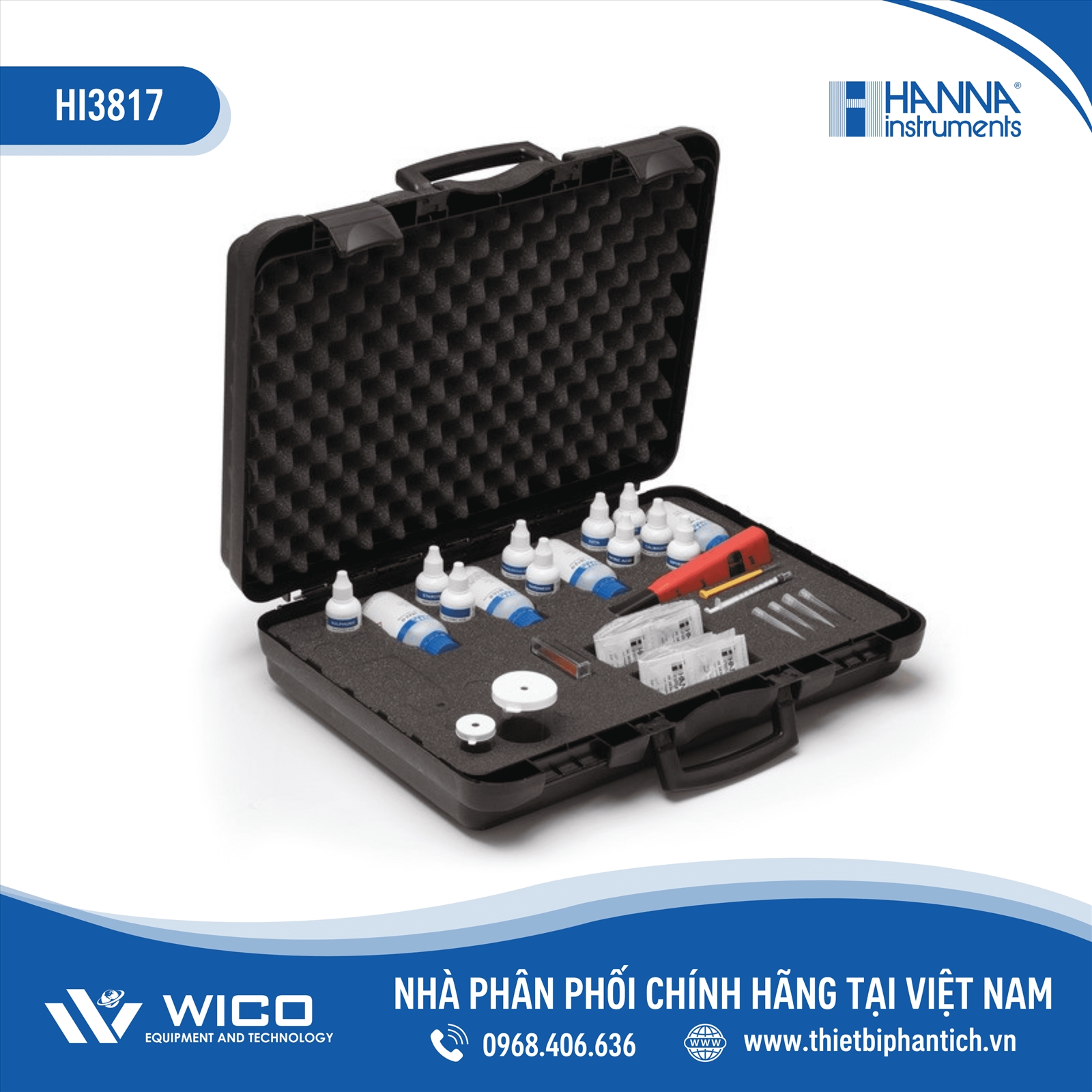Bộ kiểm tra chất lượng nước HI3817 - Hanna