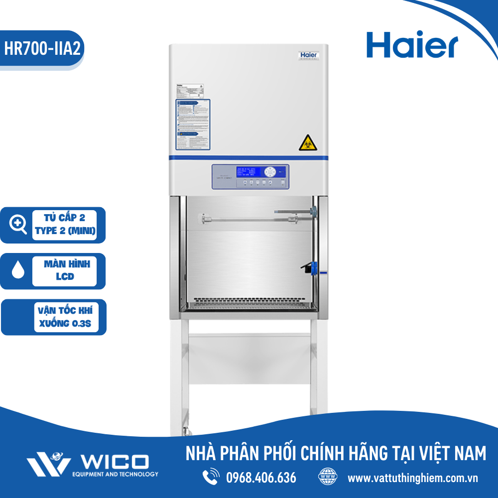 Tủ an toàn sinh học cấp 2 Haier HR700-IIA2 (mini)