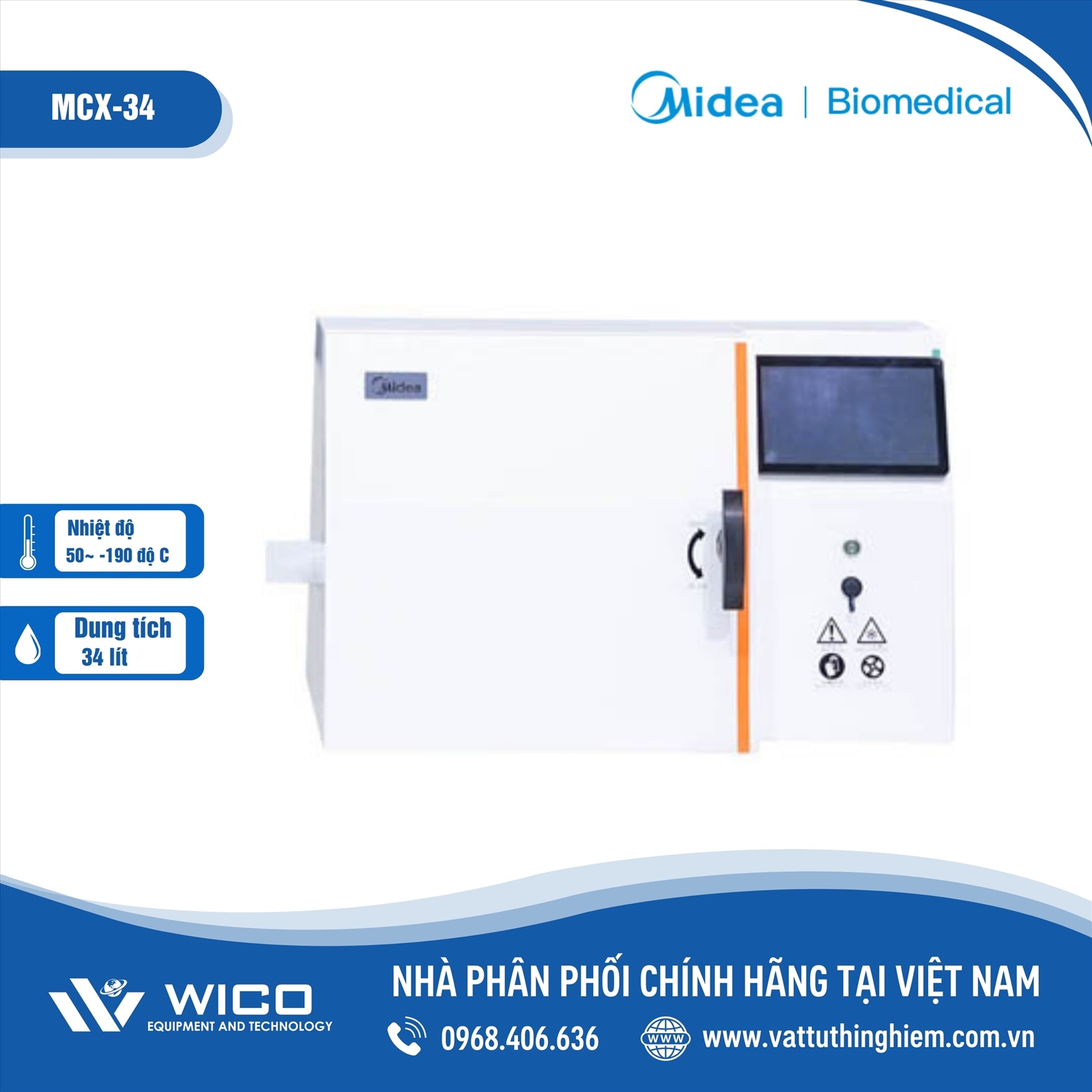 Tủ Lạnh Âm Sâu -190 Độ Midea MCX-34